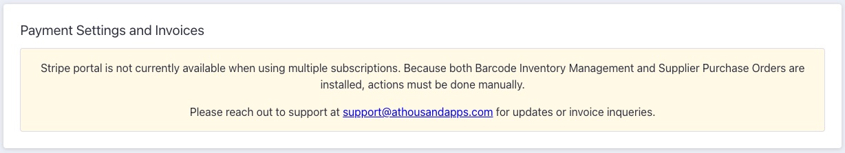 Supplier Purchase Orders App Settings | 1000 Apps